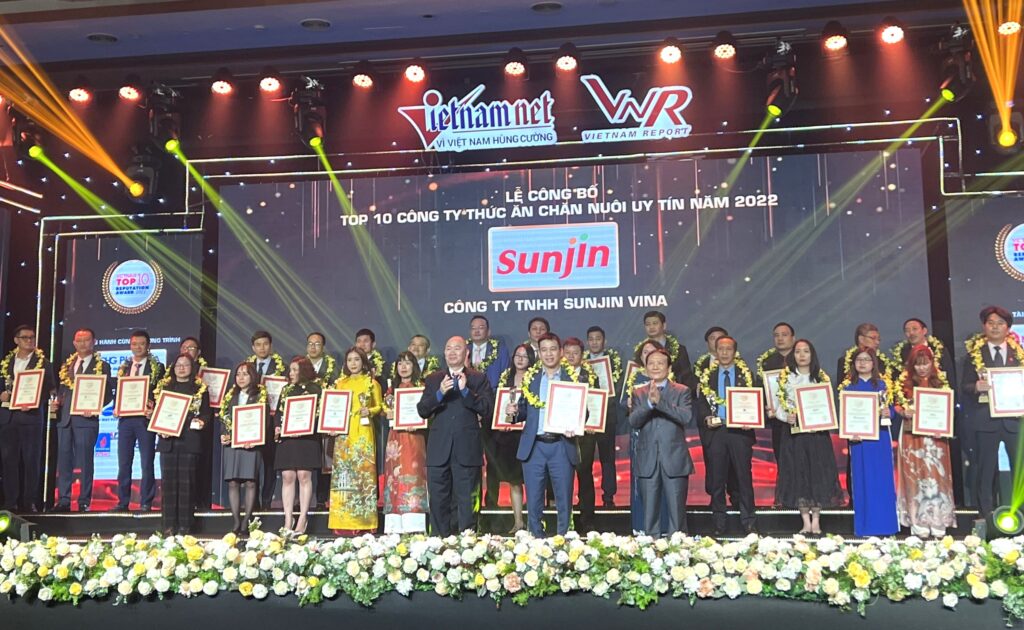 Sunjin lần đầu tiên lọt Top 10 công ty thức ăn chăn nuôi uy tín - Chăn nuôi Việt Nam