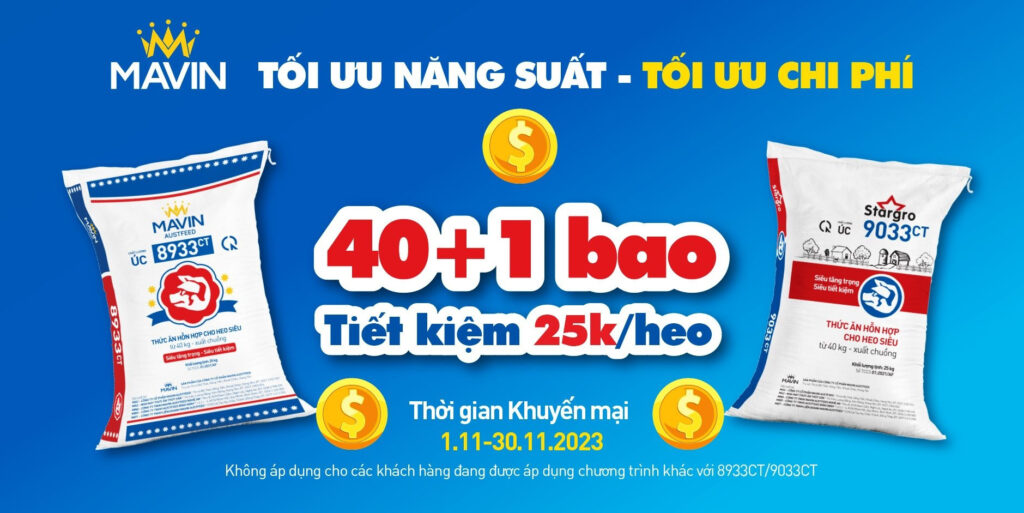 Mavin triển khai chương trình siêu khuyến mại mua 40 tặng 1 - Chăn nuôi ...