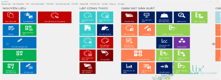 ALLIX – Phần mềm thiết lập và tối ưu hóa công thức thức ăn hiện đại ...